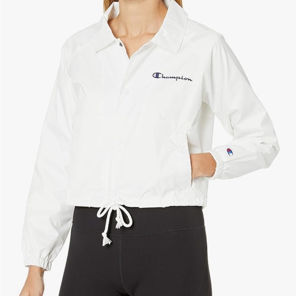 Champion | Jackets & Coats | Champion White Utility Jacket Cropped ...